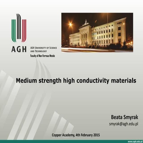 Medium strength high conductivity materials | PDF