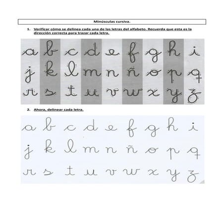 Abecedario En Letra Cursiva Mayuscula Y Minscula La Letra N Lecto