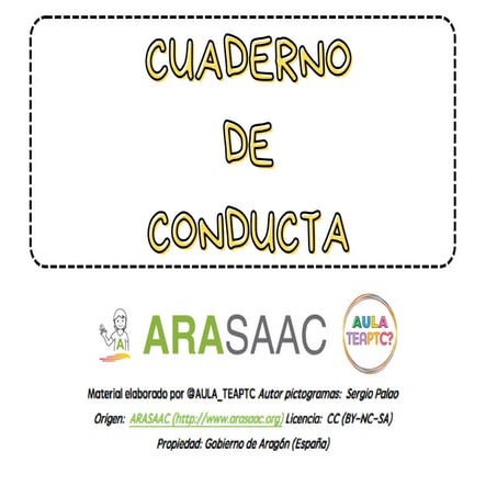 Cuaderno de conducta con pictogramas ... | PDF