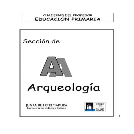 Descargar Cuaderno del Profesor. Arqueología . Primaria | PDF