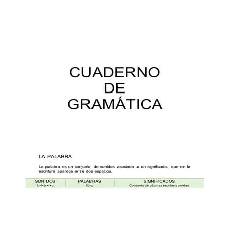 Cuaderno de gramatica | DOCX