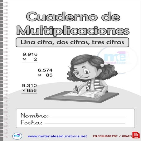 Cuaderno de multiplicaciones | PDF