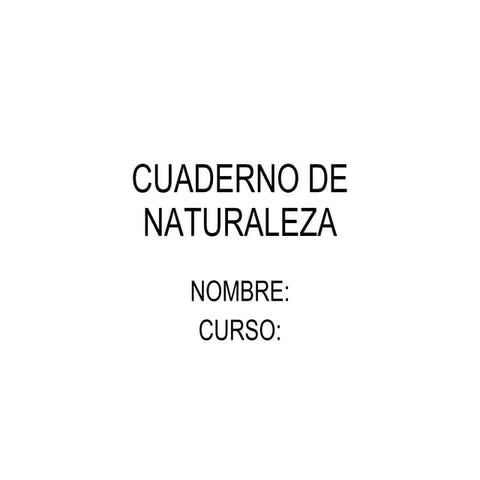 Cuaderno de naturaleza infantil | PPT