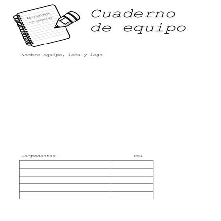 Cuaderno equipo evaluación trabajo cooperativo | PDF