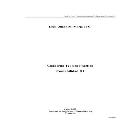 Cuaderno Teórico Práctico de Contabilidad III Autora Lcda Juana M ...