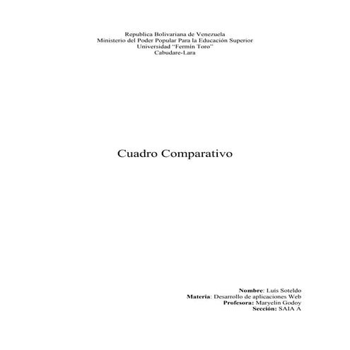 Cuadro comparativo | PDF | Computing | Technology & Computing