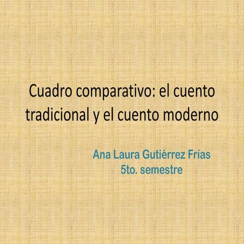 Cuadro comparativo cuento | PPTX