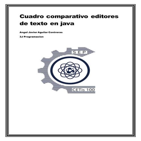 Cuadro comparativo editores de texto en java | DOCX | Programming Languages | Computing