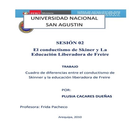 Cuadro comparativo skinner y freire | DOC
