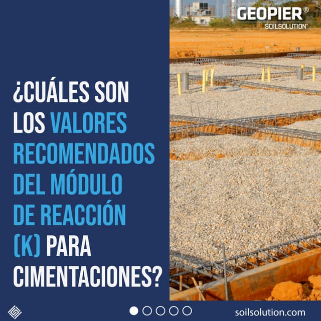 ¿Cuáles son los valores recomendados del módulo de reacción K para cimentaciones?.pdf
