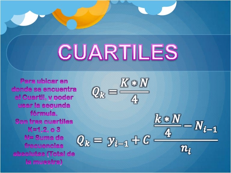 Cuartiles deciles y percentiles