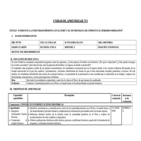 planificacion anual de cuarto grado de secundaria | PPT