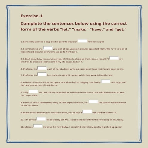 Cuasative-Exerc-1 | PDF