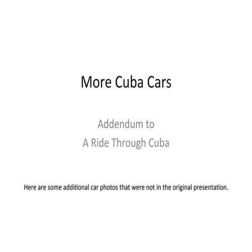 Cuba Cars 2015 | PPT