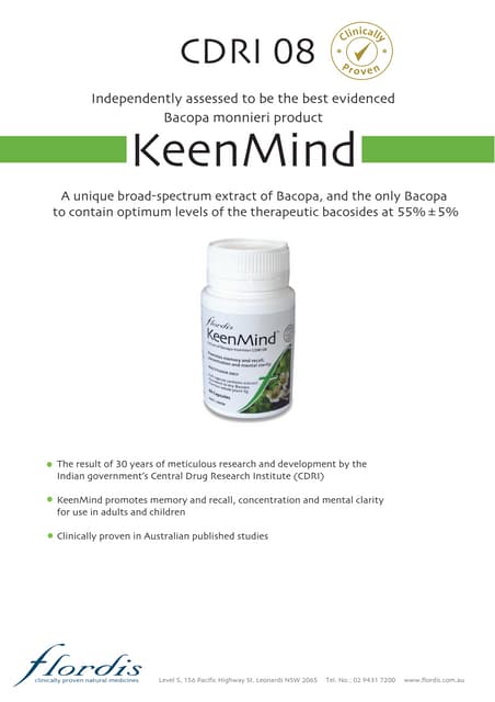KeenMind clinical review | PDF | Herbs and Supplements | Alternative ...