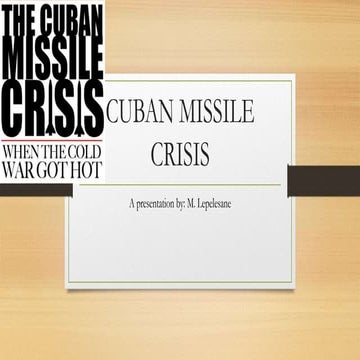 Cuban missile crisis | PPT