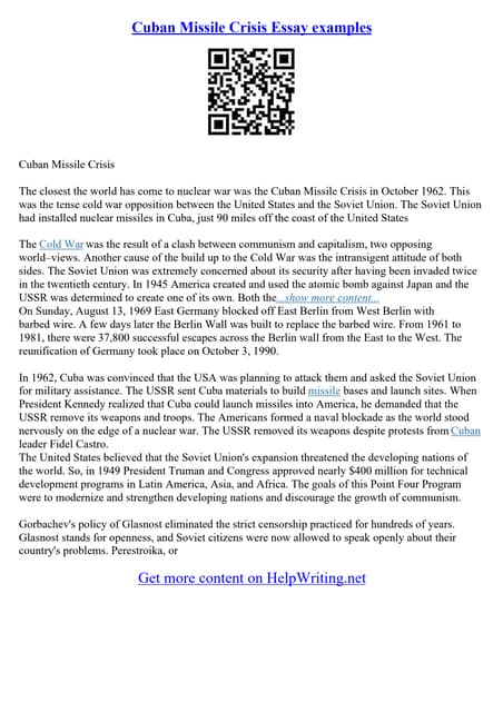 The Cuban Missile Crisis | PPT