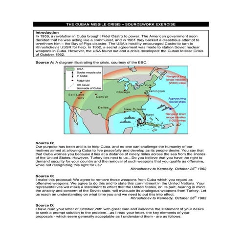 Cuban missile crisis source analysis | PDF