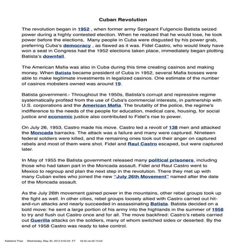 Cuban revolution | PDF