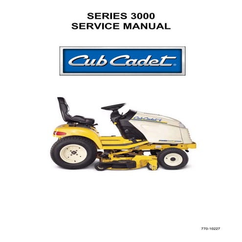 Cub cadet 3205 tractor service repair manual | PDF