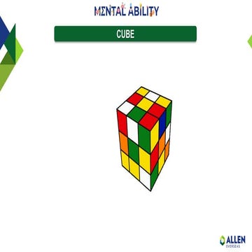 CUBE mental ability classs 10 ppt maths | PDF
