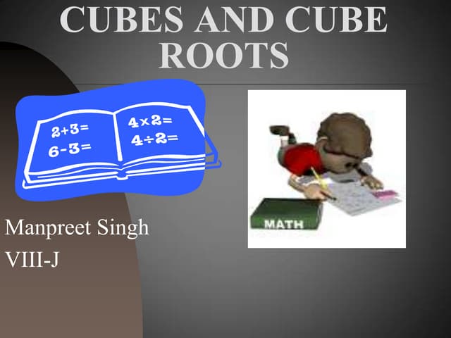 CLASS VIII MATHS CUBE AND CUBE ROOTS | PPTX | Games and Puzzles ...