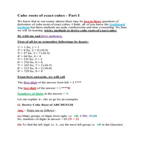 Cube root | PDF