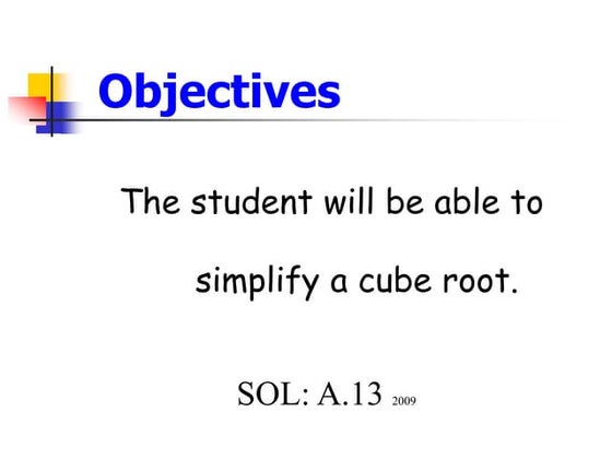 Square Roots And Perfect Squares | PPT