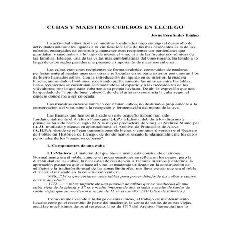 Maestros Cuberos en Elciego | DOC