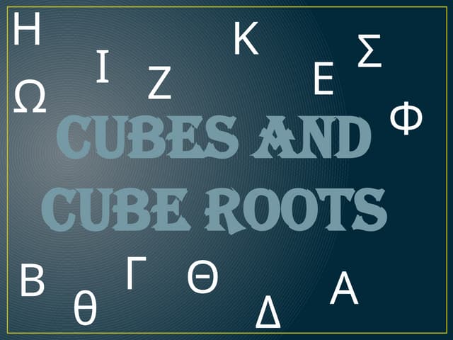 CLASS VIII MATHS CUBE AND CUBE ROOTS | PPTX | Games and Puzzles ...