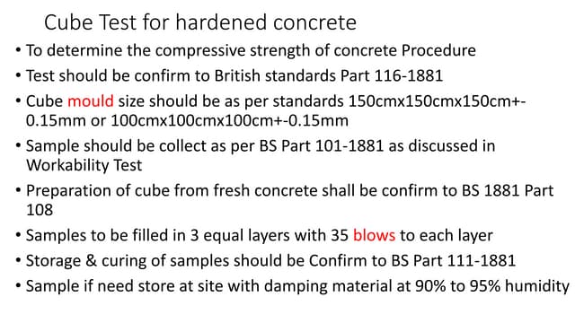 Concrete cube casting and Testing. | PPTX