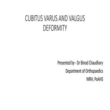 Cubitus varus deformity | PPTX