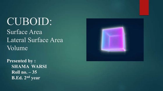 Cubes & cuboids | PPTX