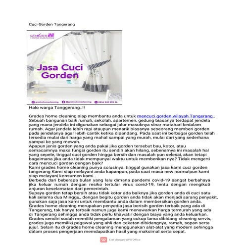 Cuci gorden tangerang | PDF