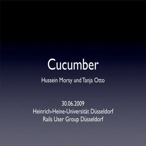 Einführung in Cucumber mit Rails | PDF