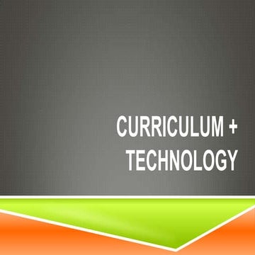 technology and curriculum | PPTX