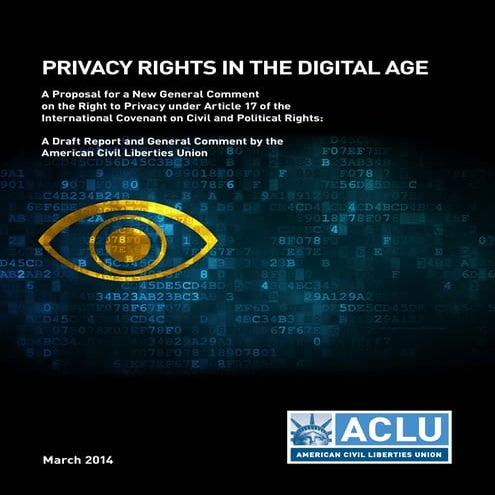 The Human Right to Privacy in the Digital Age | PDF