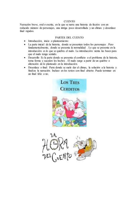 Las partes del cuento | PPT