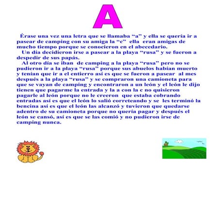 Cuento De La Letra A | DOC