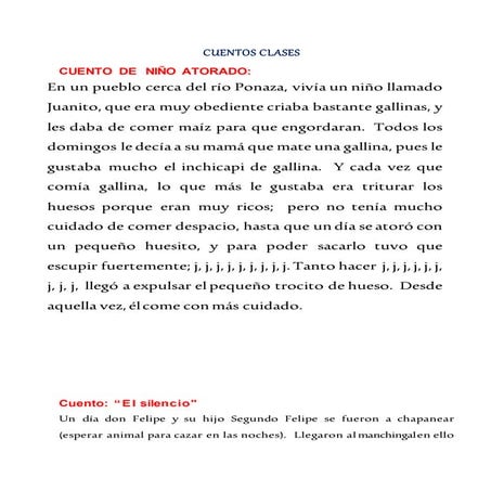 Cuentos clases... | DOCX