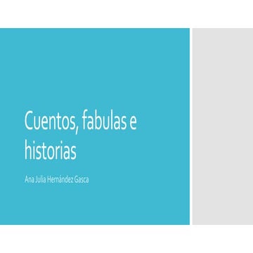 Cuentos, fabulas e historias | PPTX