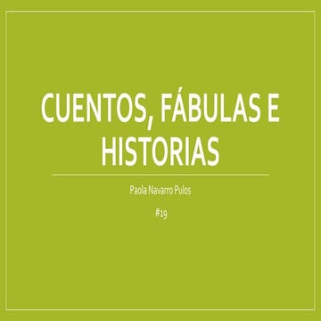 Cuentos, fábulas e historias | PPTX