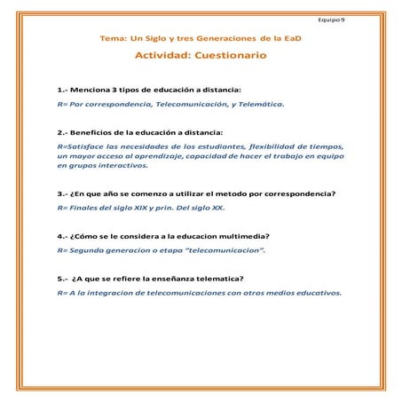 UN SIGLO Y TRES GENERACIONES DE LA EAD | DOCX