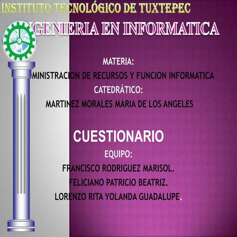 Cuestionario (3 ra unidad) | PPTX