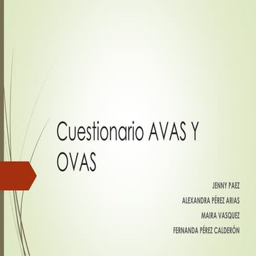 Cuestionario AVA & OVA | DOCX