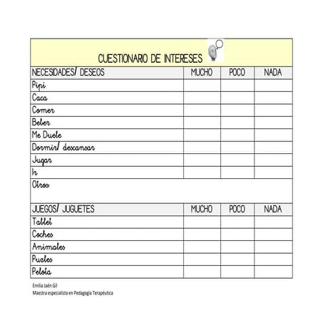 Cuestionario de intereses | PDF