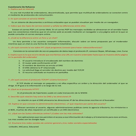 Actividades de refuerzo | PDF