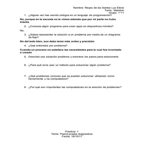 Cuestionario practica 1 | DOCX | Computing | Technology & Computing