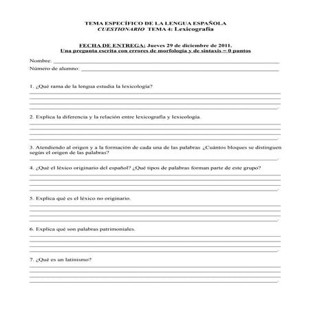 Cuestionario tema 4 | PDF