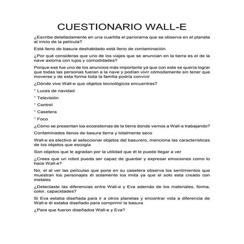 Wall e esquema web | PDF